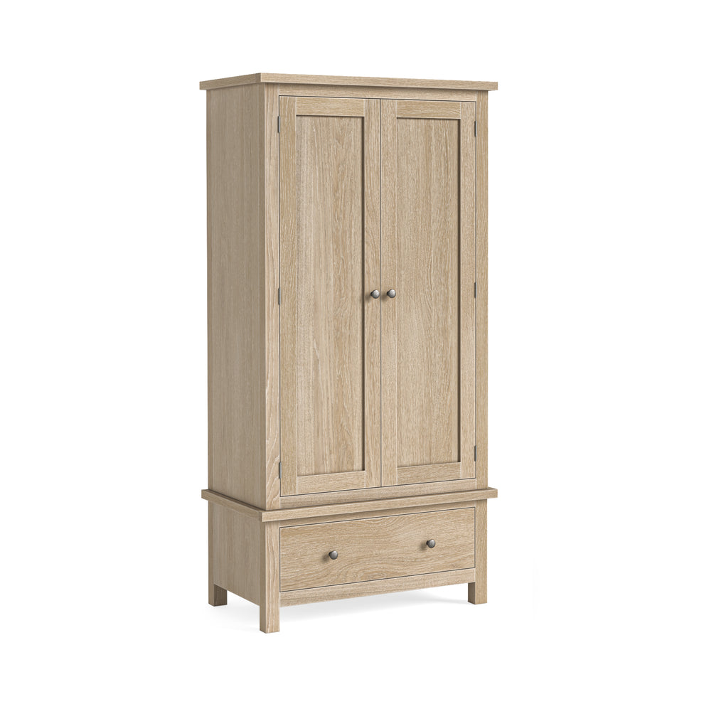 Modern Country Gents Wardrobe - Oak – J Mccourt Furniture