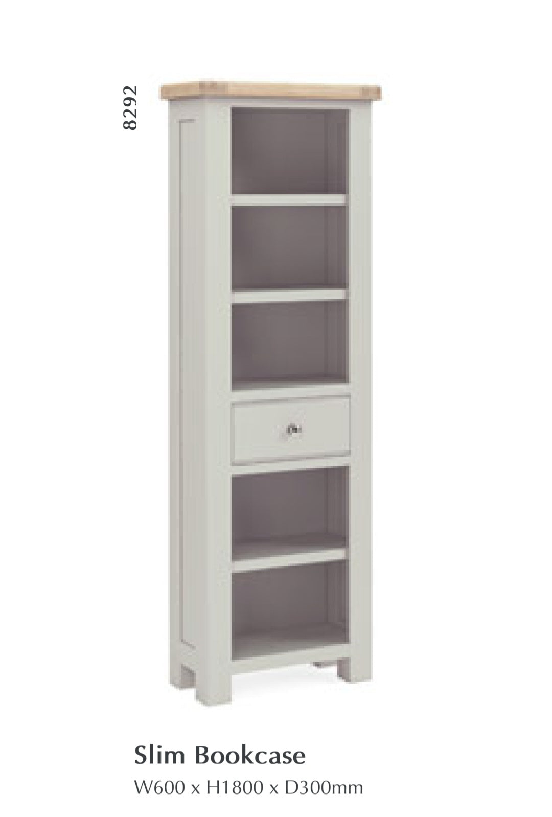 Salcombe Slim Bookcase - Stone – J Mccourt Furniture
